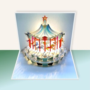Carousel - ''happy Birthday'' - Pop up Card, Card for Her, Card for Him ...