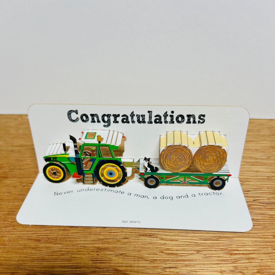 Mini Congratulations Tractor Card, Congratulations, Tractor Lover Card ...