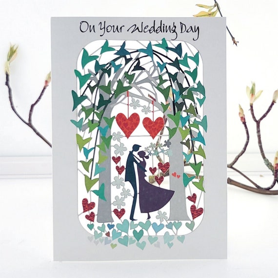 Bride and Groom Card ''on Your Wedding Day'' | Etsy