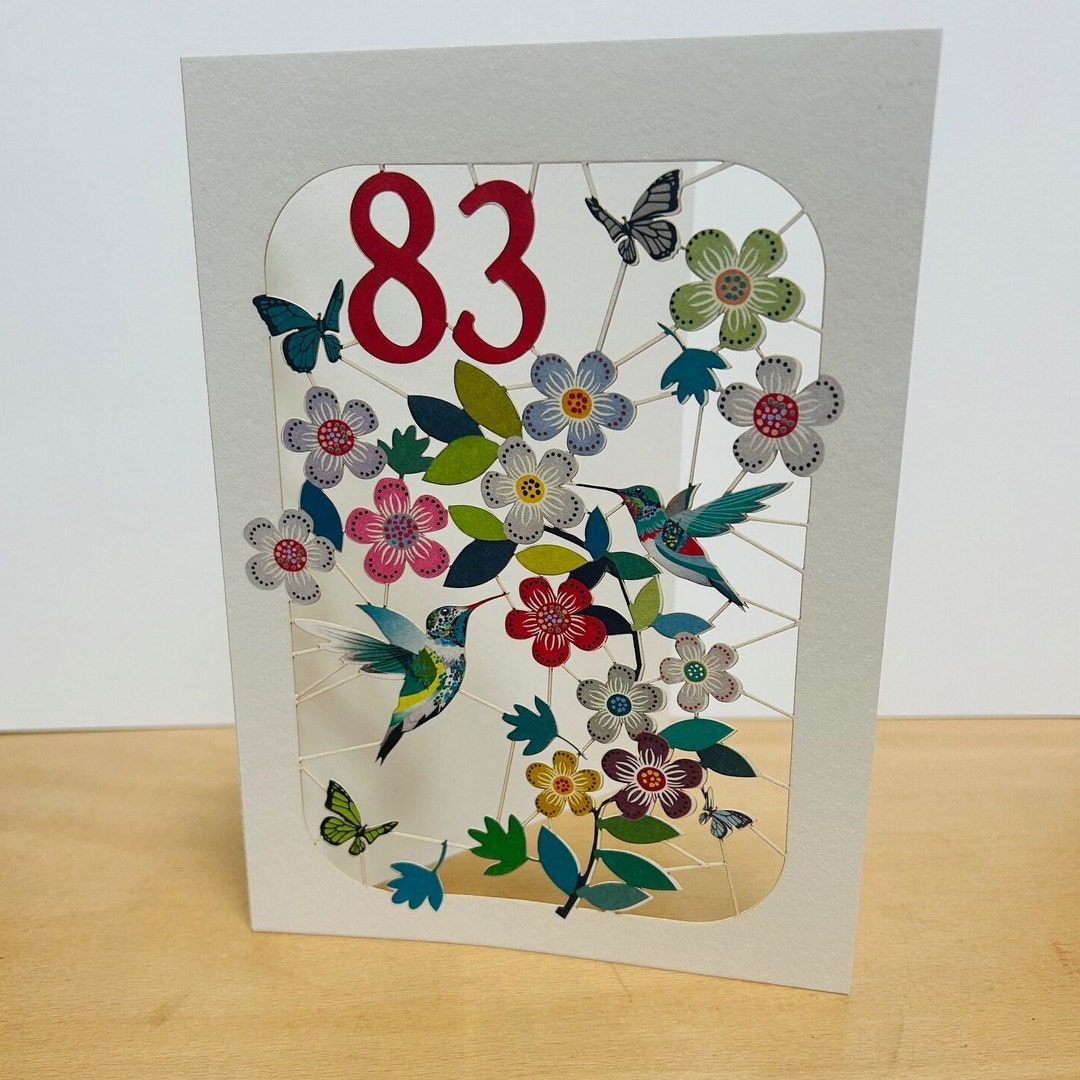 83rd Birthday Hummingbird Card - Age 83rd Birthday Card, 83 Age ...