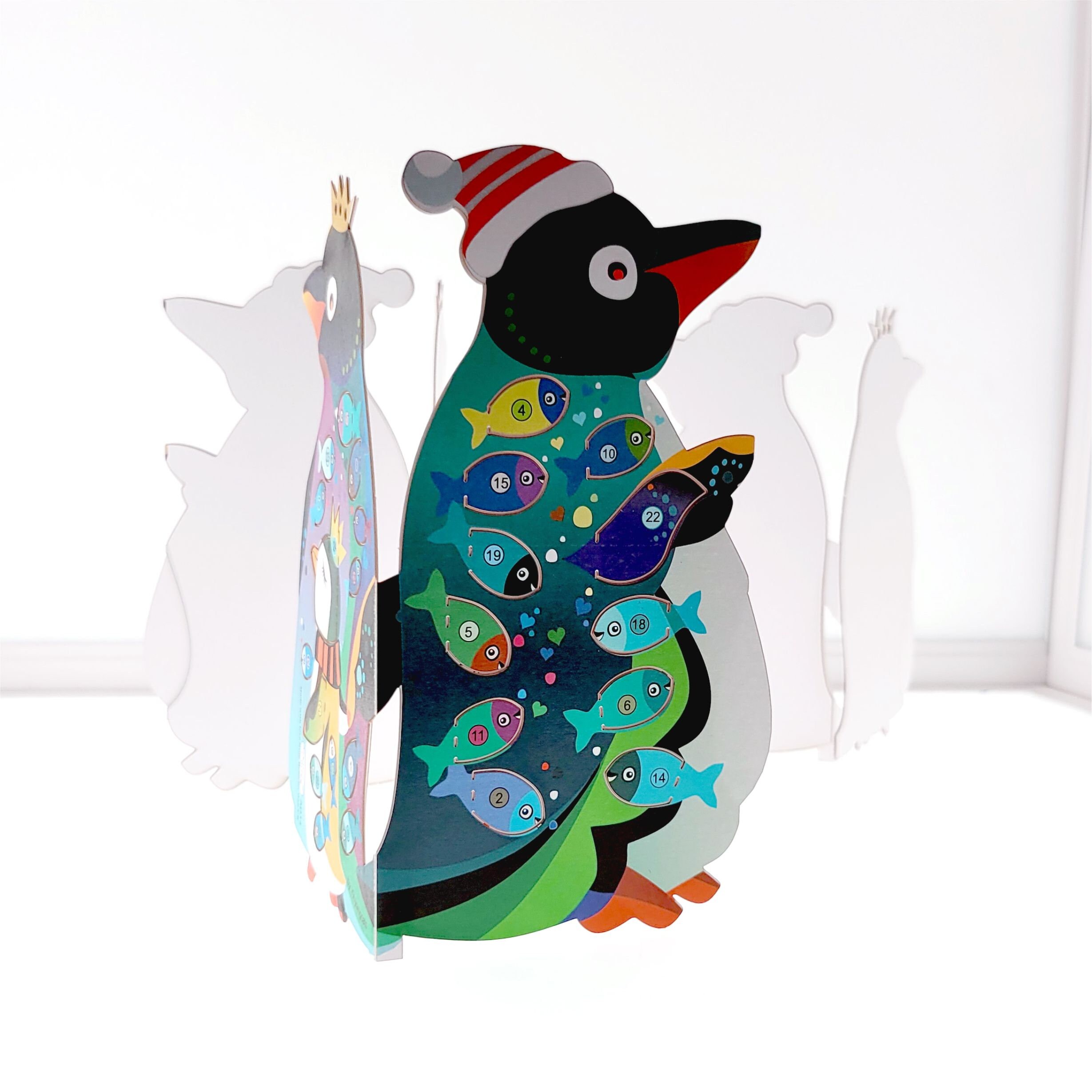 Advent Calendar Card Penguins Unique Christmas Card 3D - Etsy