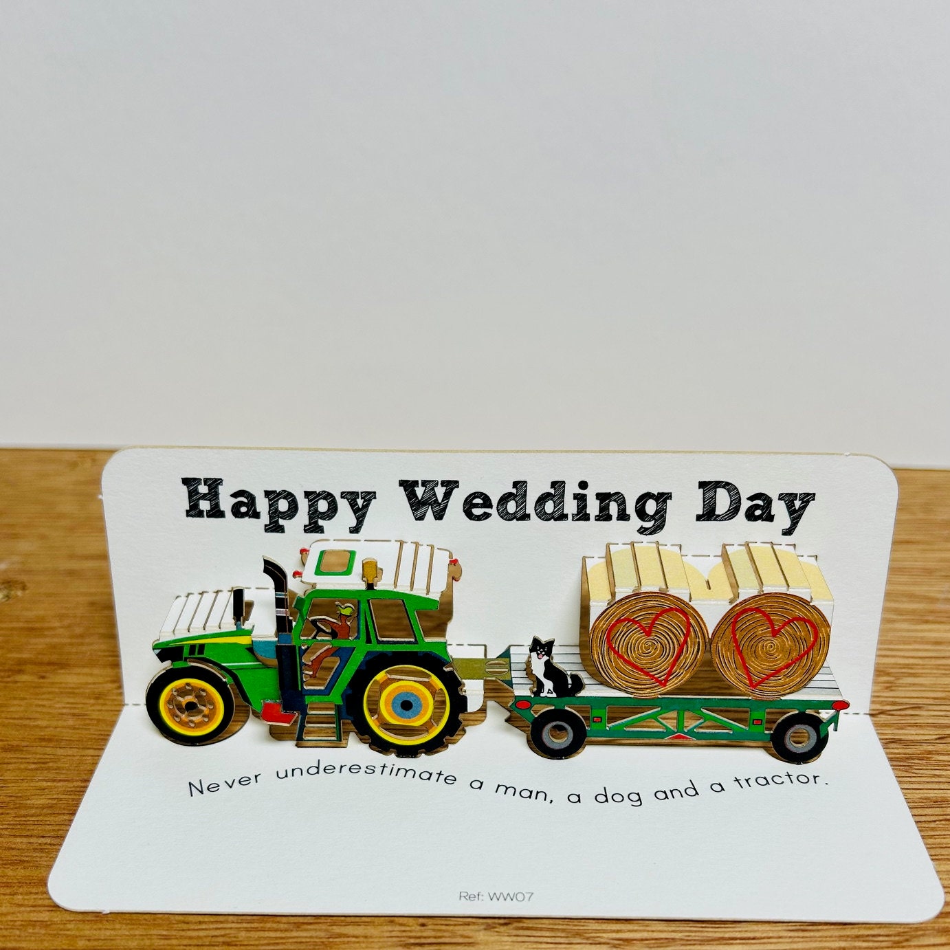 Mini Wedding Day Tractor Card, Happy Wedding Day Tractor, Tractor Lover ...
