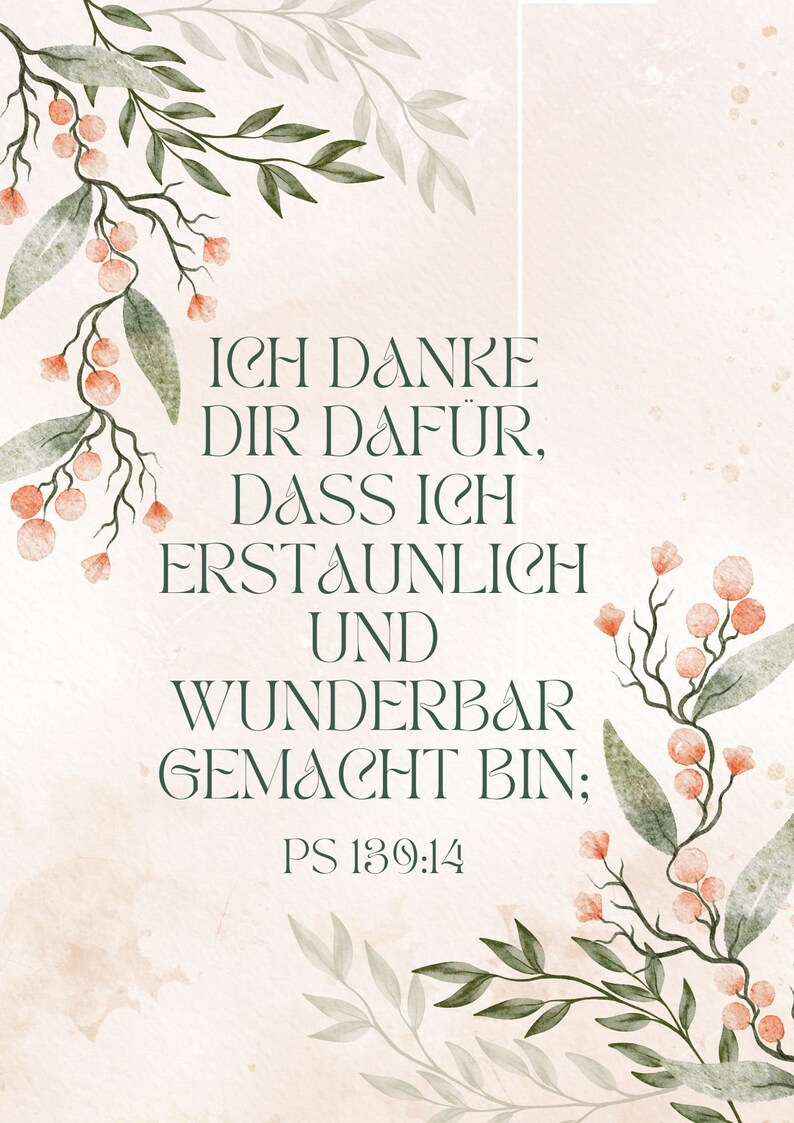 Encouraging Bible Verse as A4 Poster for Self-printing - Etsy