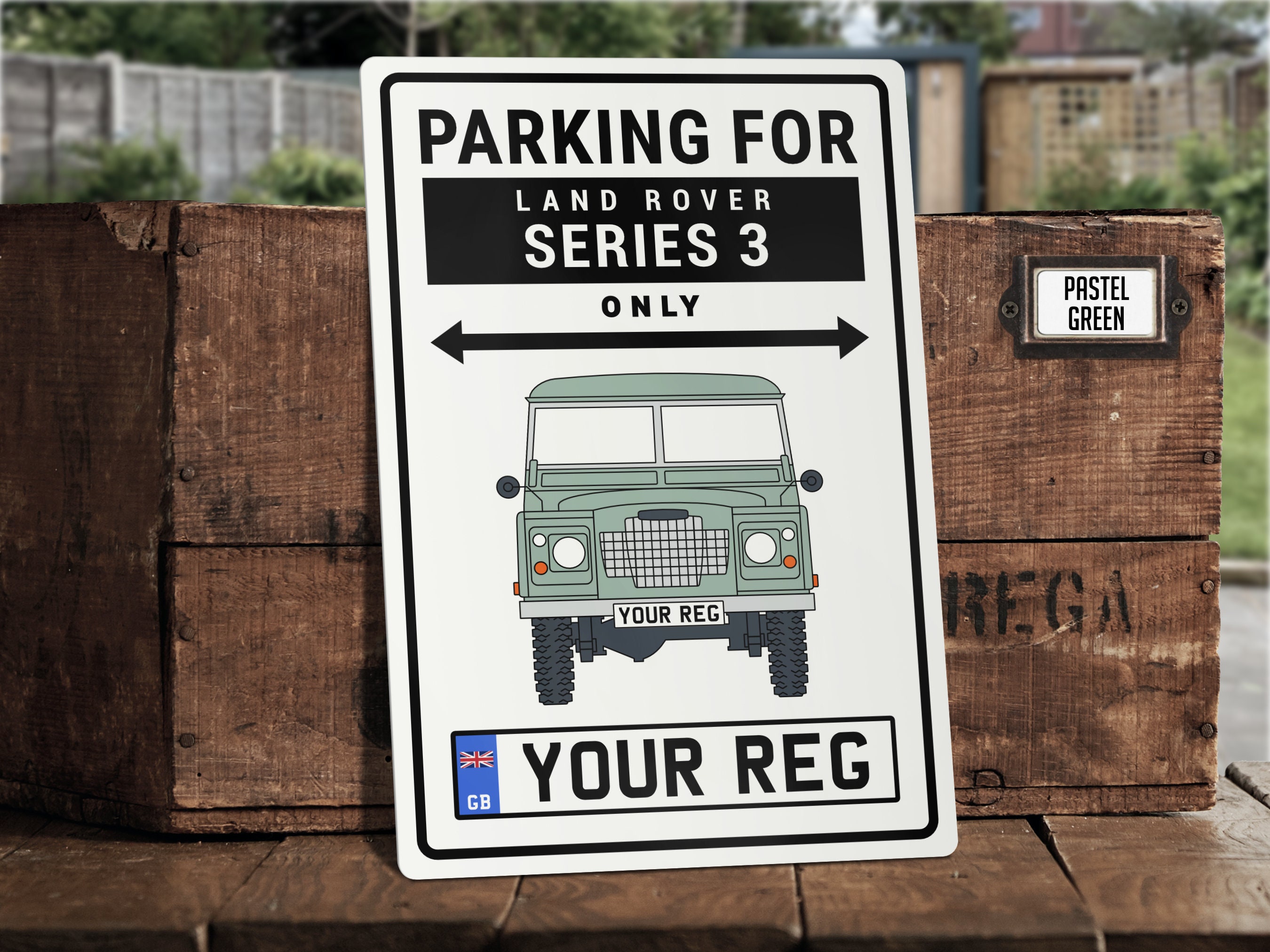 Land Rover Series 3 Wall Sign Parking Sign Multiple Colours Custom ...