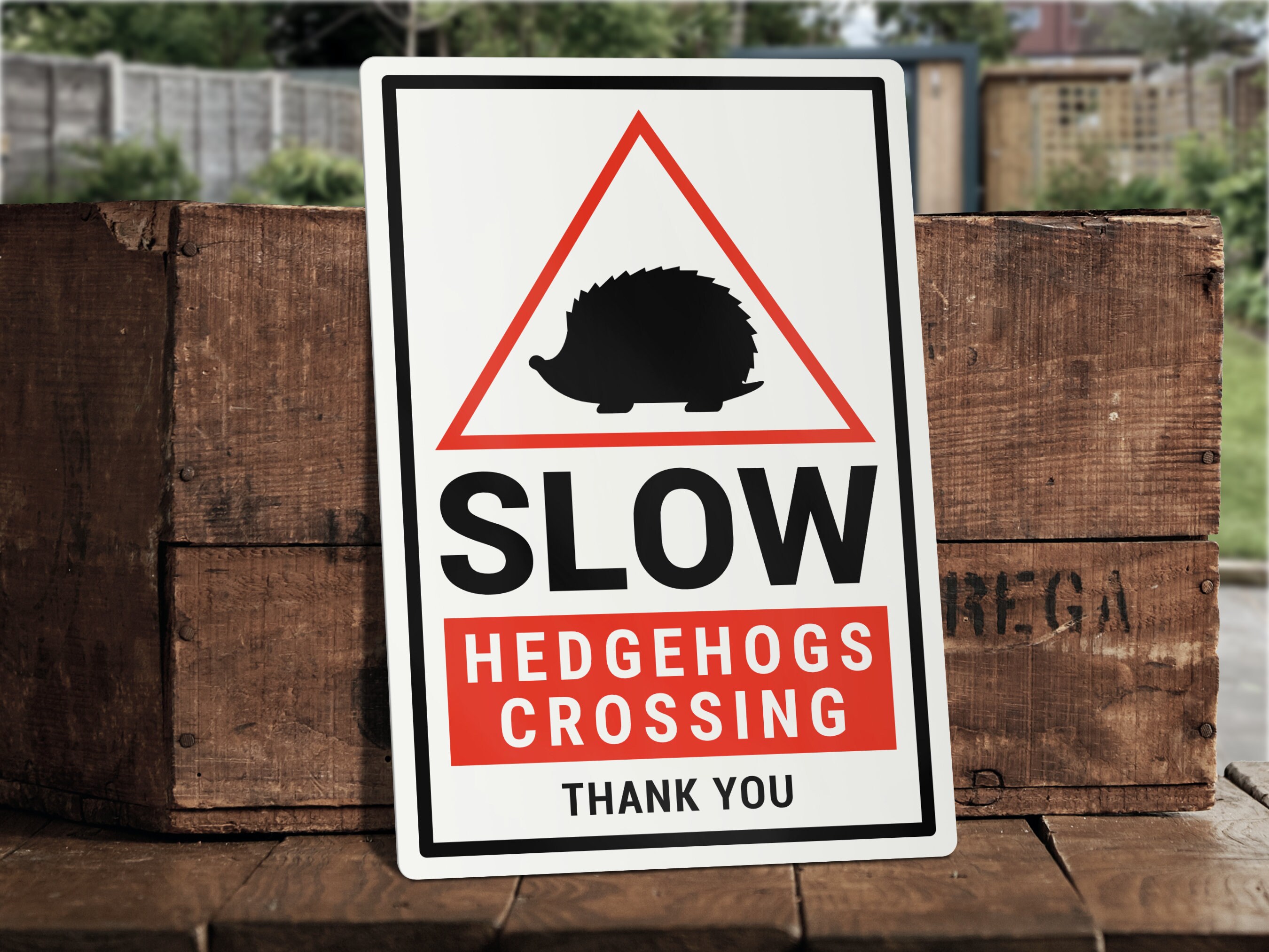 Metal Warning Sign: Hedgehogs SLOW Strong Waterproof 200mm X 295mm - Etsy