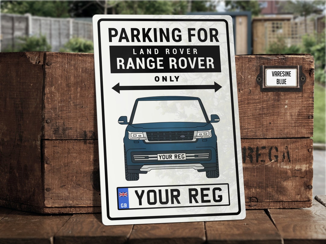 Range Rover Wall Sign Parking Sign Wall Art Multiple Colours Custom ...
