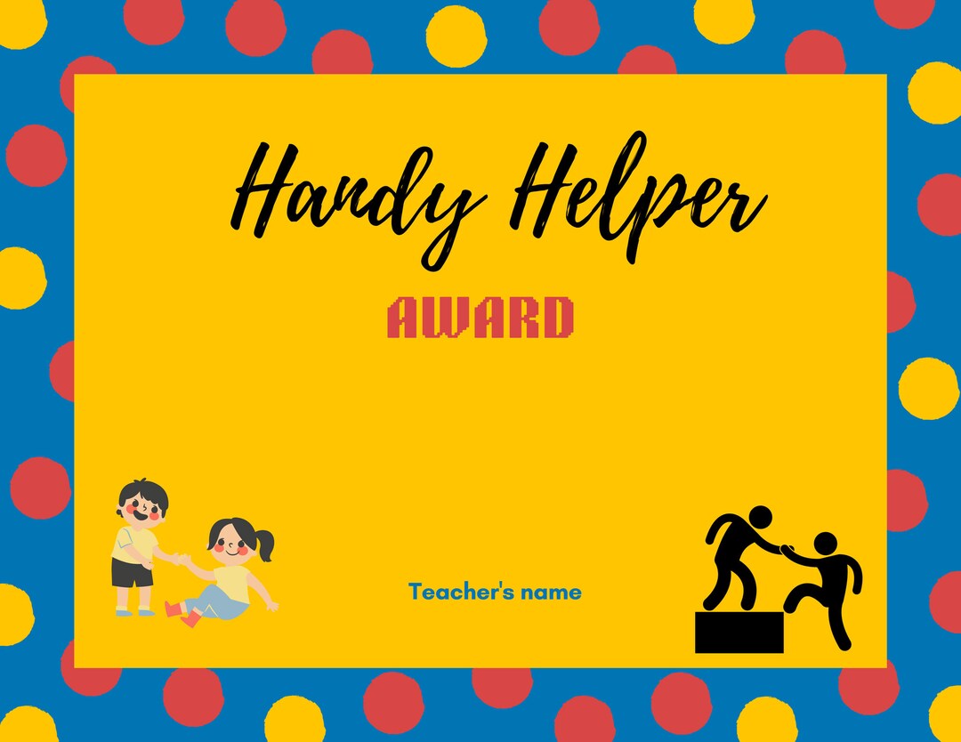 Handy Helper Award - Etsy