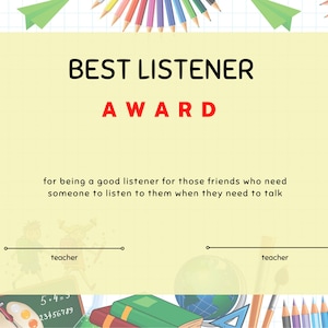Best Listener Award - Etsy