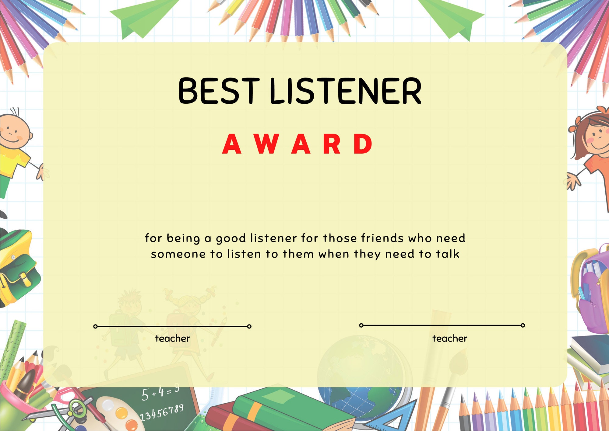 Best Listener Award - Etsy