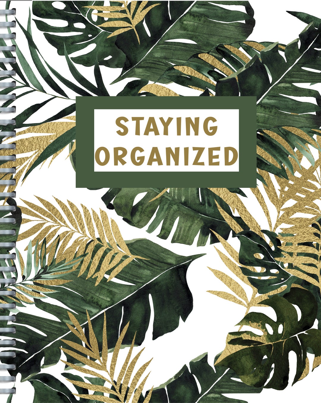 Undated Digital Greenery Planner - Etsy