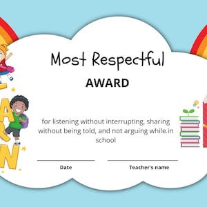 Most Respectful Award - Etsy