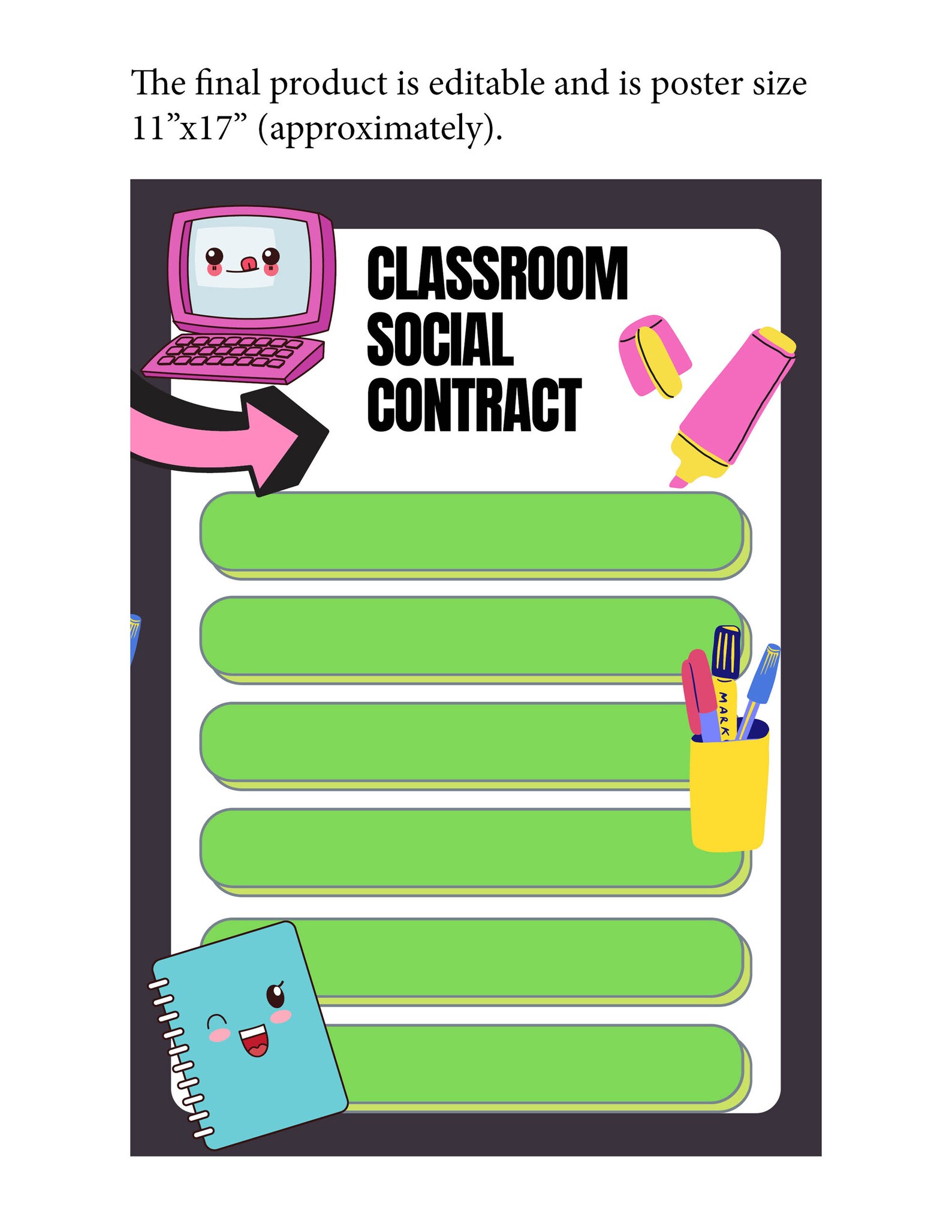 Classroom Social Contract - Etsy