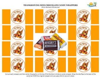 Candy Bar Wrappers Turkey Time Mini Hershey Bar Candy Wrappers Images ...