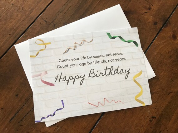 Happy Birthday Card Ribbons | Etsy
