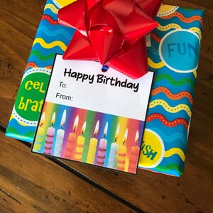 Editable Happy Birthday Tags - Etsy