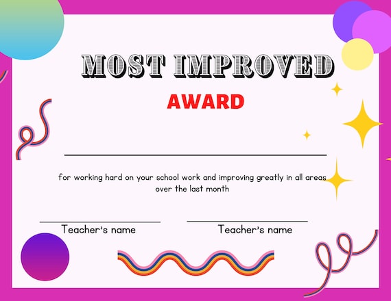 Most Improved Award Clipart Most Improved Player Superstar Award