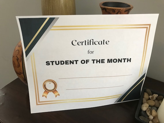 Student of the Month Certificate | Etsy