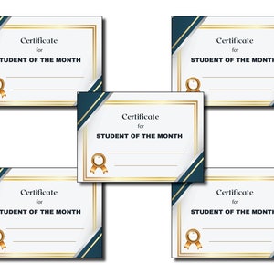 Student of the Month Certificate - Etsy