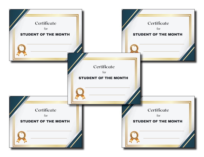 Student of the Month Certificate - Etsy