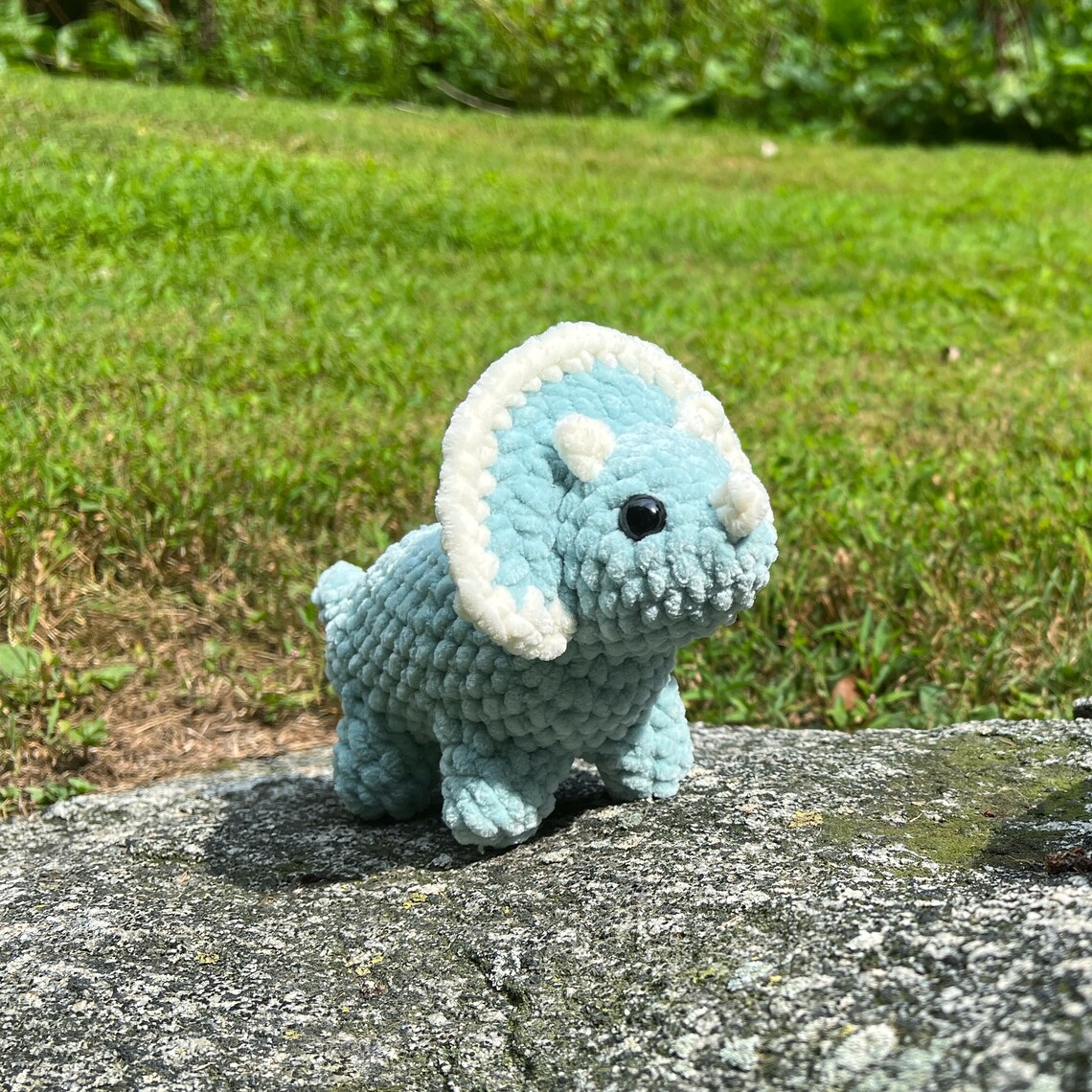 No-sew Triceratops Crochet Amigurumi PDF Pattern - Etsy
