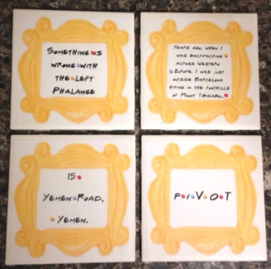 Friends TV Show Coasters, Friends Quotes, Friends Door Frame, Choose ...