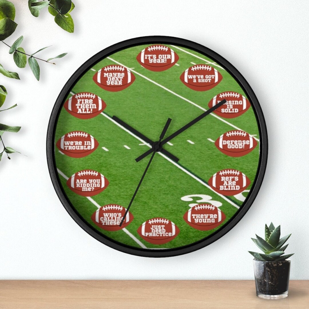 Football Clock, Sarcastic Football Gift, Funny Gift for Frustrated ...