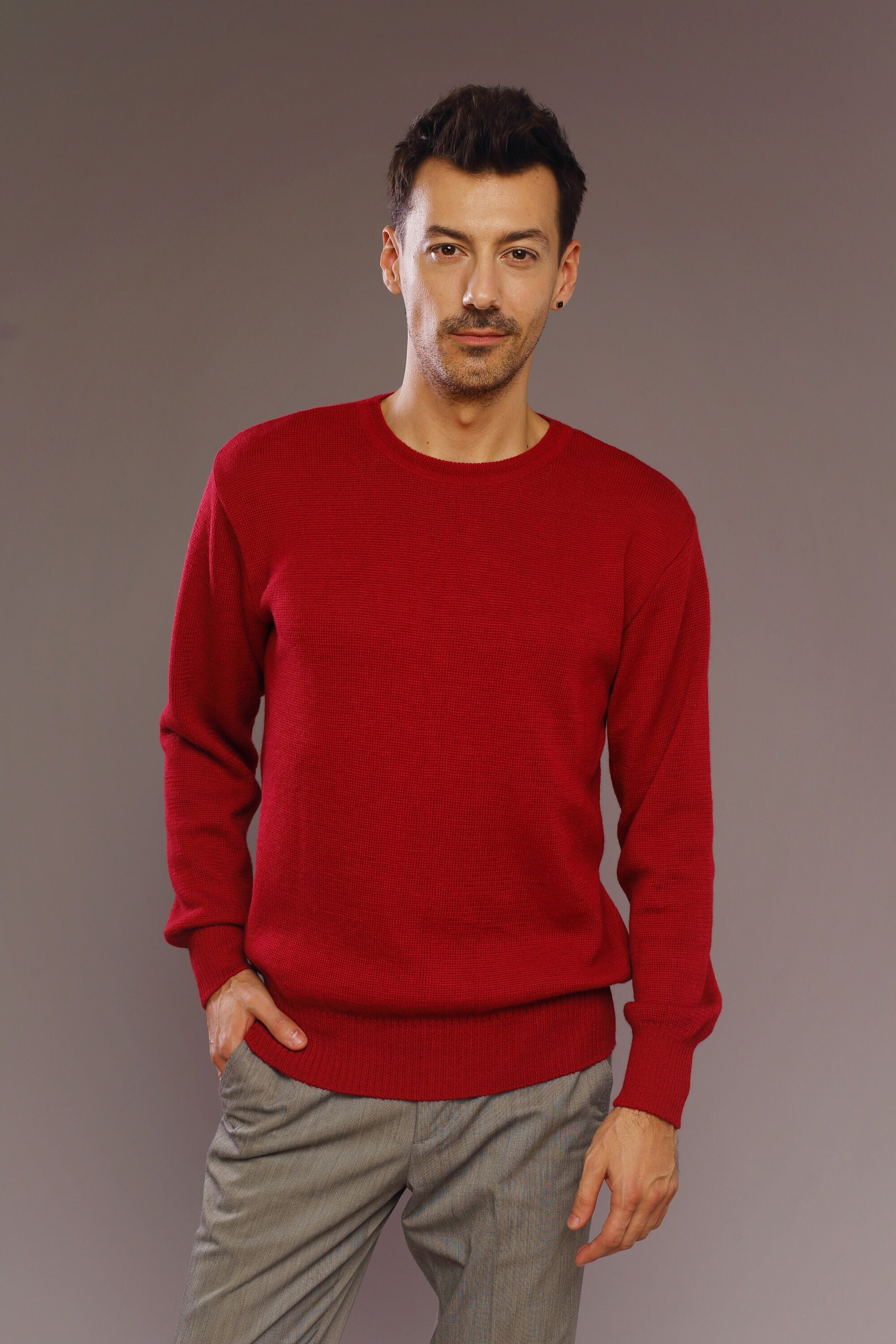 100% Alpaca Sweater for Men - Etsy