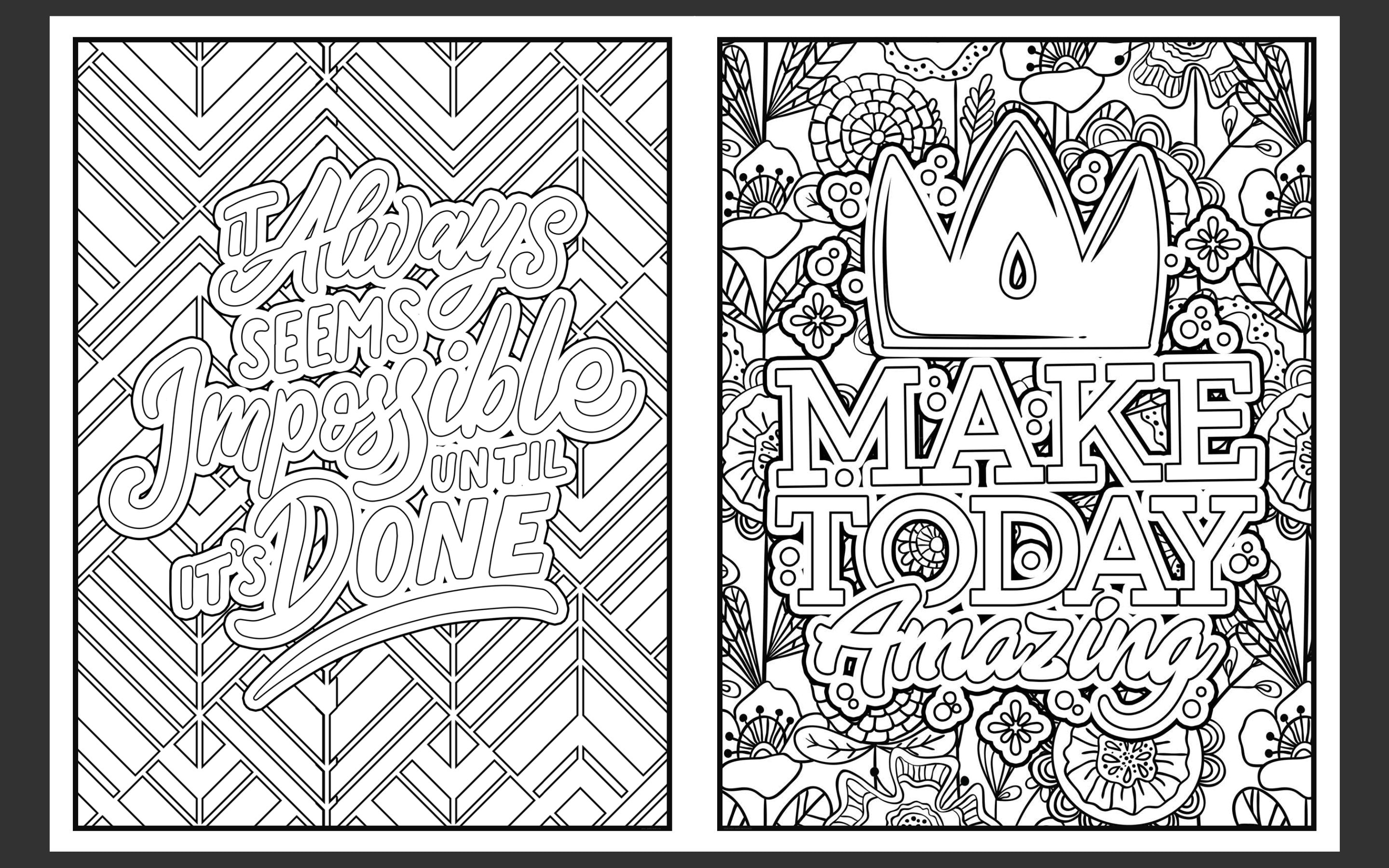 50 Inspirational Self Care Coloring Pages for Adults/värityskuvia ...