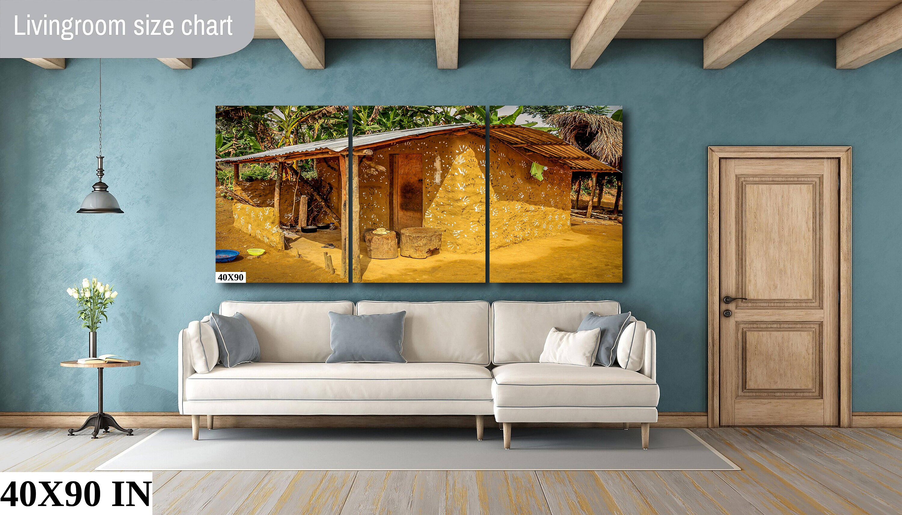 African Village Wall Art: Handprint Mud Hut - Earthy Brown Tones - Etsy
