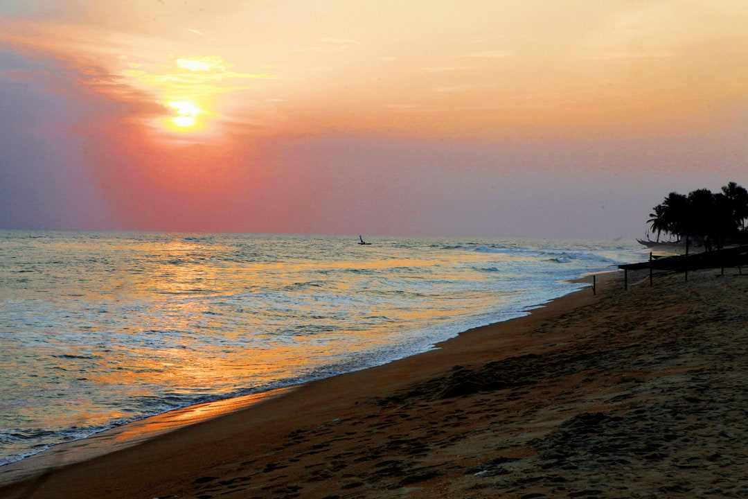 Sunset on Beach Liberia West Africa - Etsy