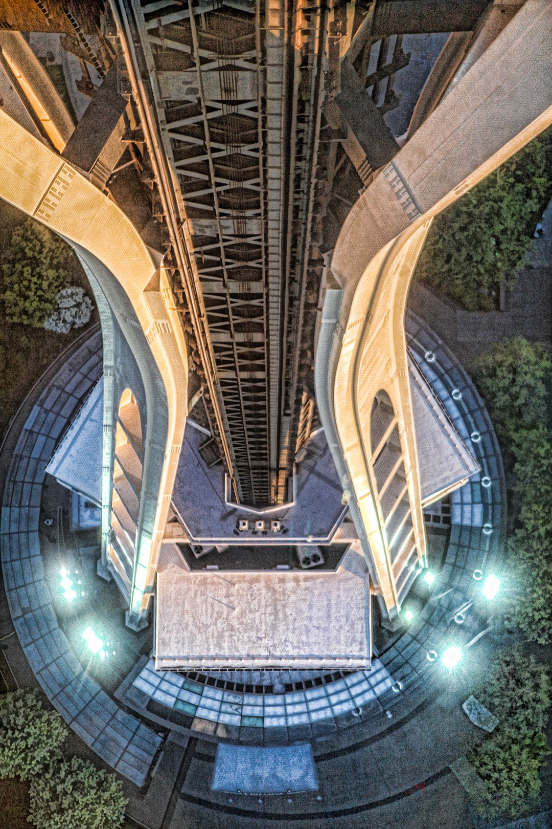 Unique View of the Space Needle Base Architectural View Wall Decor - Etsy