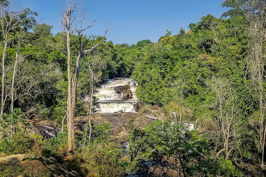 Kpatawee Waterfall Full Back View, Liberia, West Africa Golden Hour ...