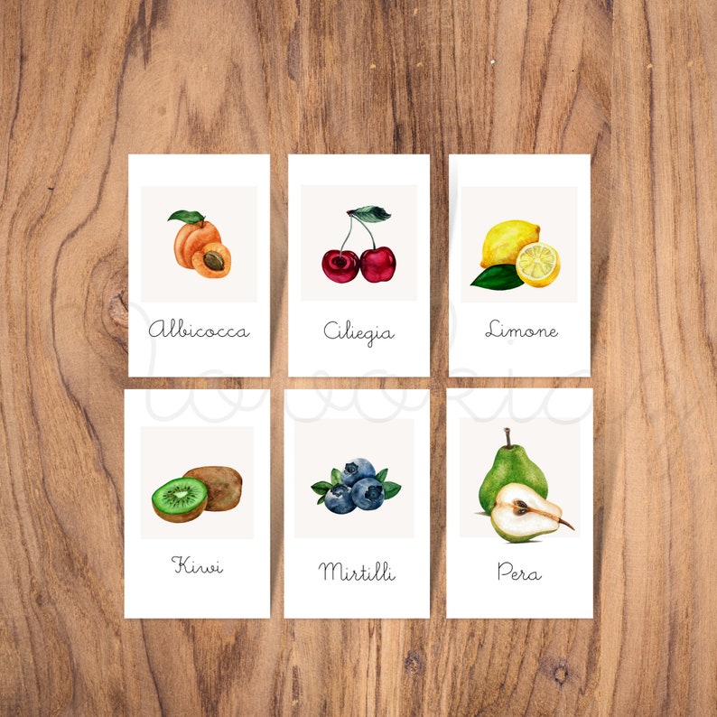 Fruits Montessori-inspired Learning Game Nomenclature - Etsy