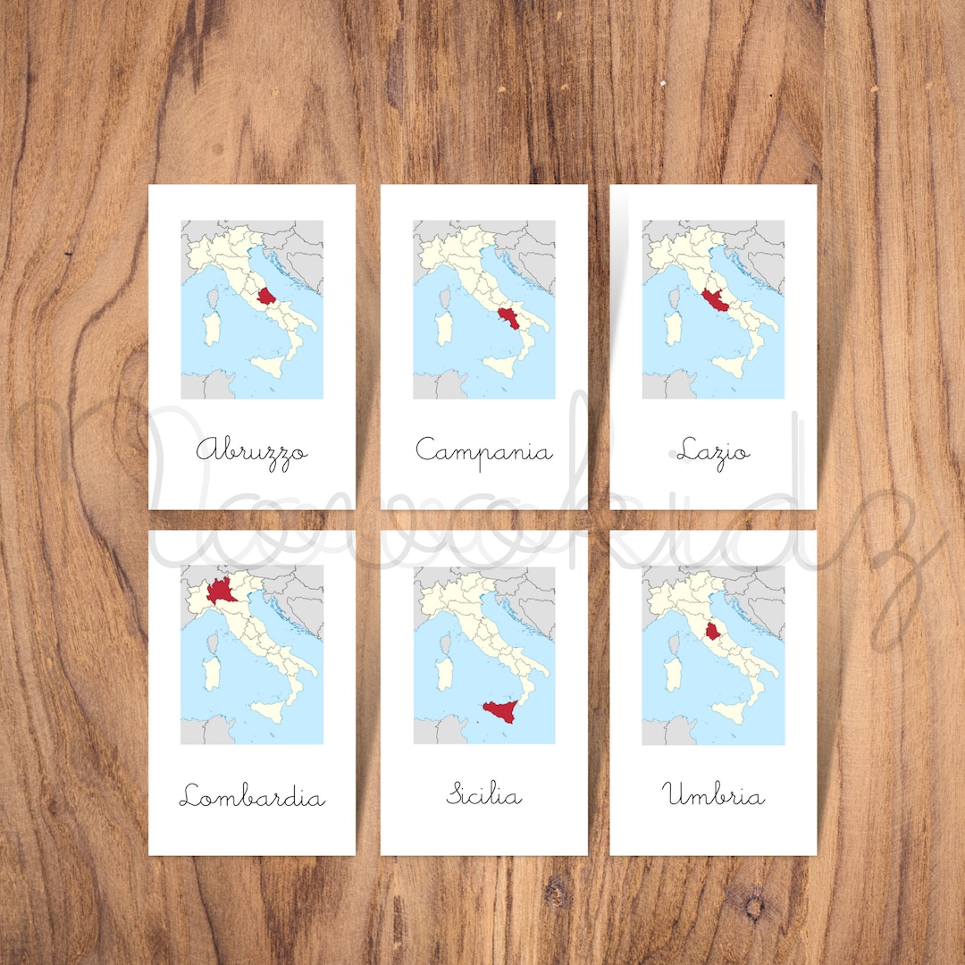Regions of Italy Montessori-inspired Learning Game - Etsy Canada
