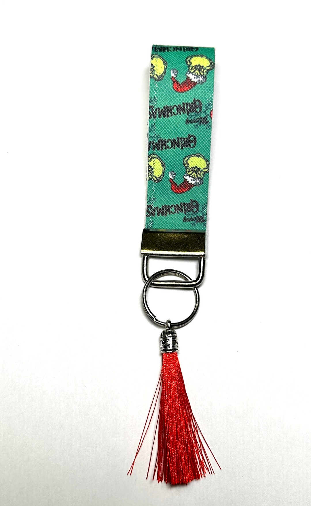 Leather Grinchmas Keychain - Etsy