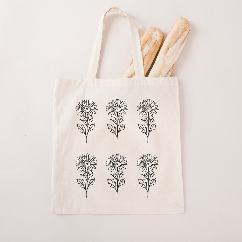 Flower Tote Bag, Cute Tote Bag, Floral Tote, Aesthetic Bag, Market Bag ...