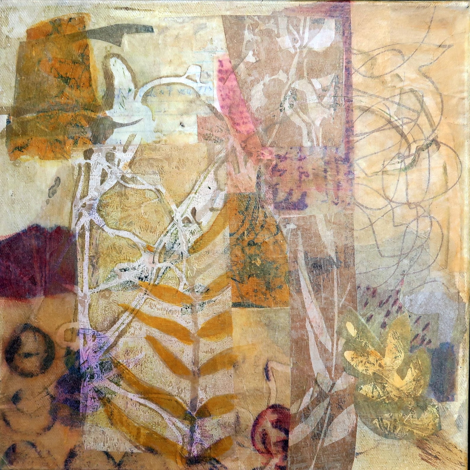 Artist Made Paper Collage, "wild Meadow". - Etsy