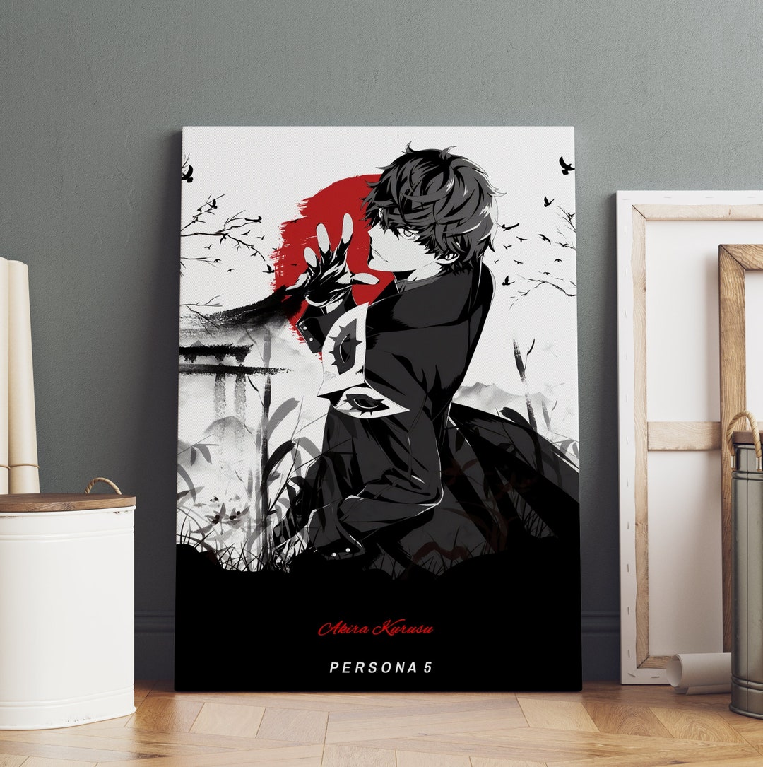 Persona 5 Poster Rolled Canvas Print Gaming Room Gift 2 - Etsy