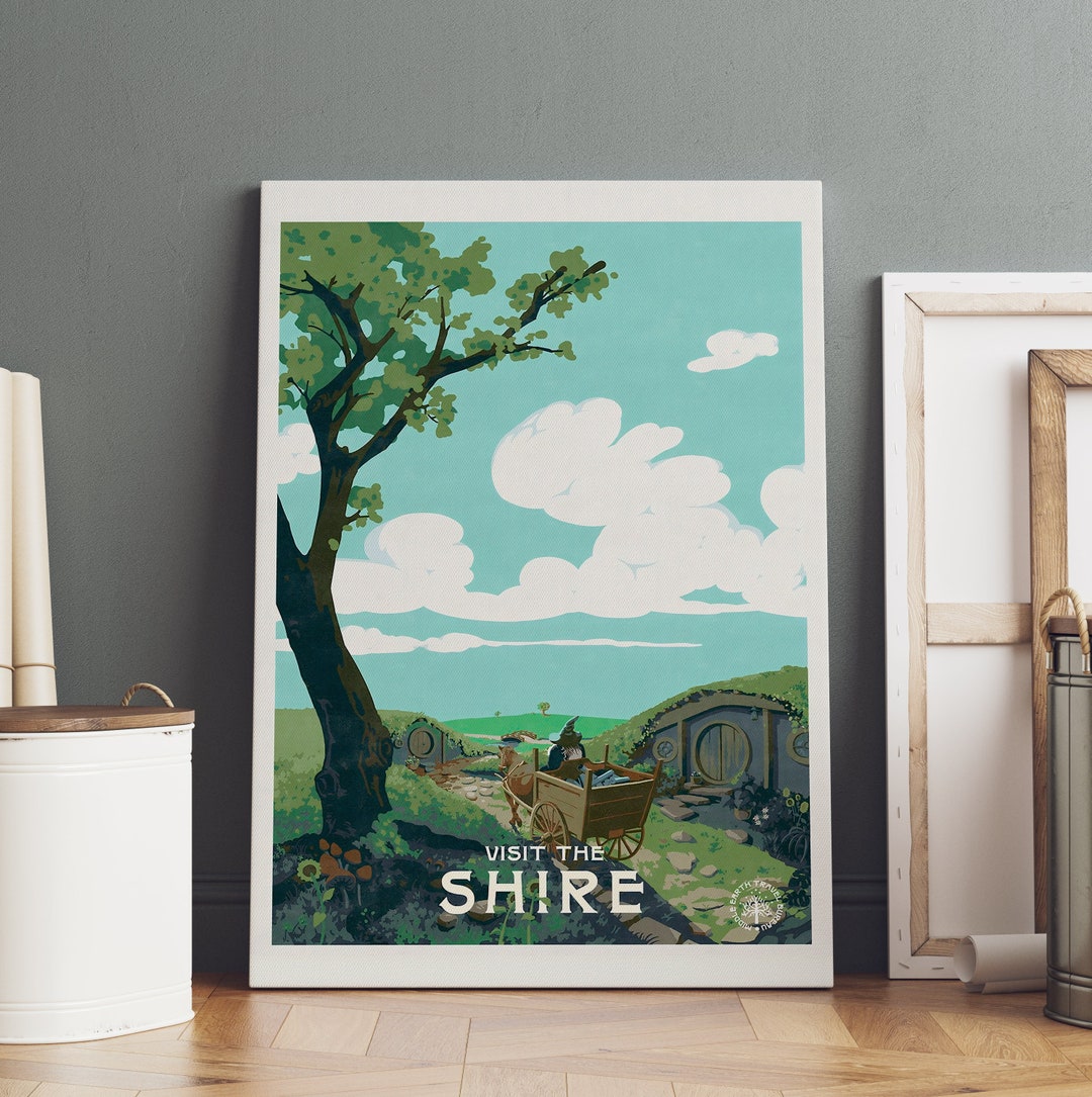 LOTR Poster | Lord of the Rings | Rolled Canvas Print | Movie Room Gift ...
