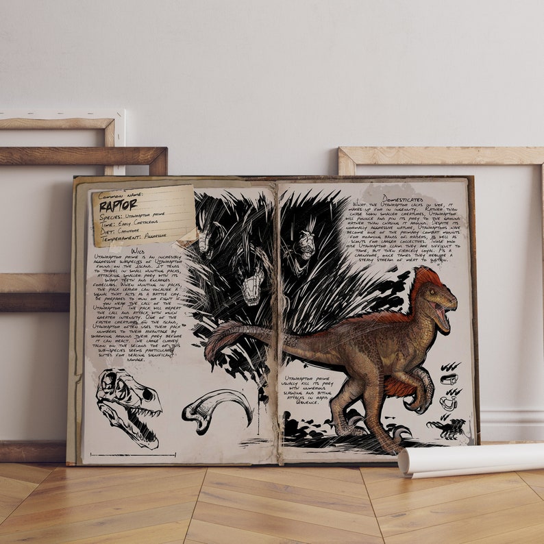 ARK Survival Evolved Poster Rolled Canvas Print Gaming Room Gift 3 - Etsy