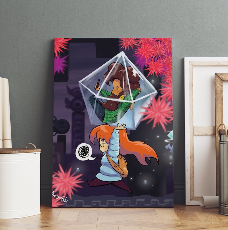 Celeste Poster Indie Gaming Art Celeste Rolled Canvas Print Gaming Room ...