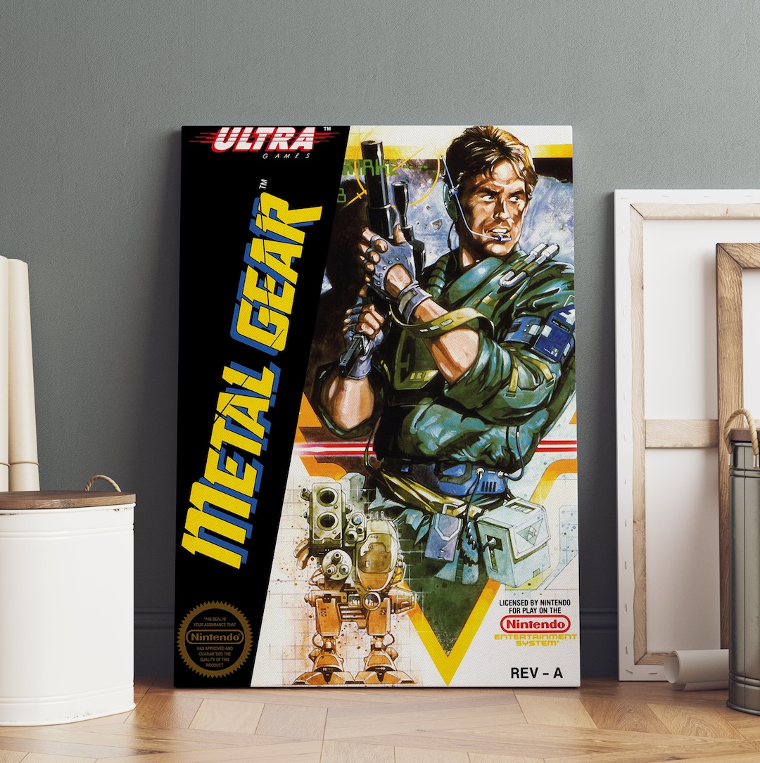 Metal Gear Solid Poster | Rolled Canvas Print | Gaming Room Gift #2 - Etsy