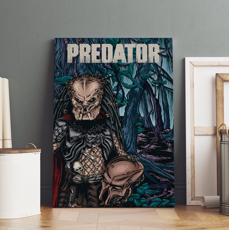 Predator Poster Arnold Schwarzenegger Classic Movie Wall Art Rolled ...