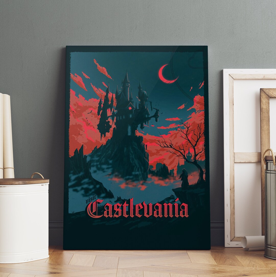 Castlevania Poster Rolled Canvas Print Gaming Room Gift 1 - Etsy