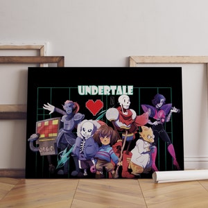 Undertale Poster | Rolled Canvas Print | Gaming Room Gift #1 - Etsy