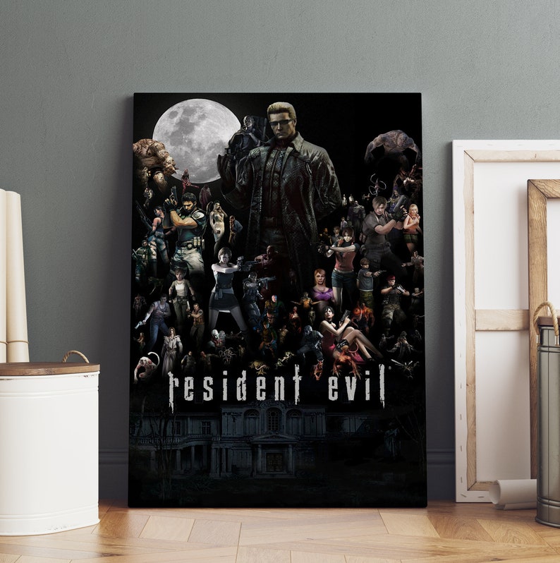 Resident Evil Poster | Rolled Canvas Print | Gaming Room Gift #2 - Etsy