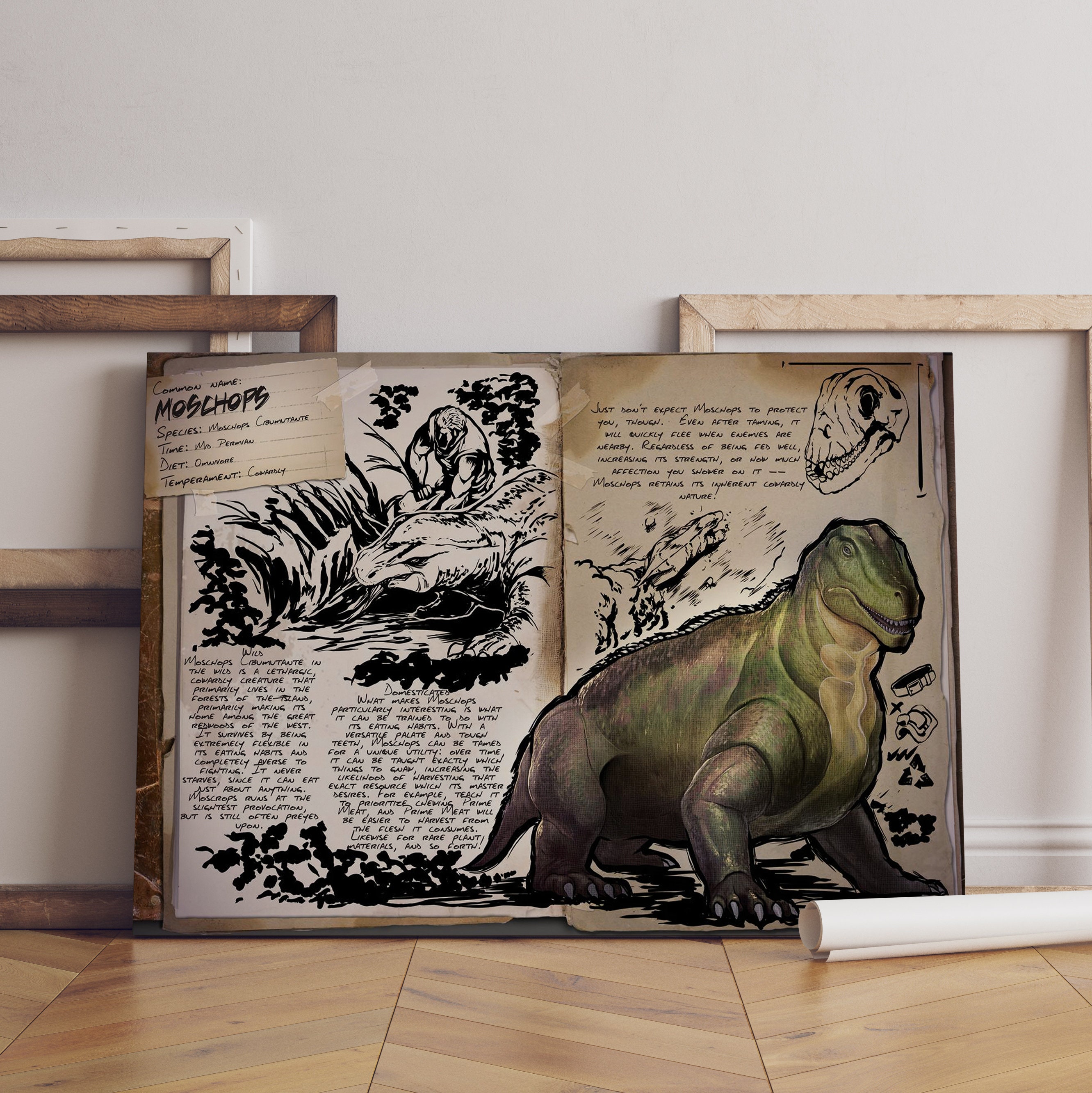 ARK Survival Evolved Poster Rolled Canvas Print Gaming Room Gift 2 - Etsy