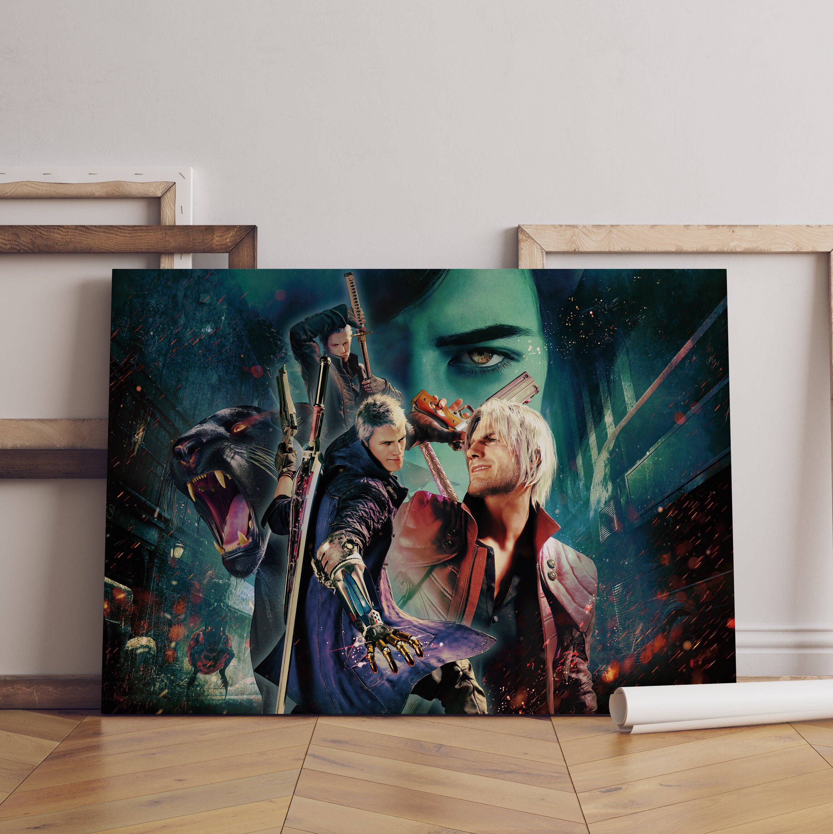 Devil May Cry Poster Rolled Canvas Print Gaming Room Gift - Etsy