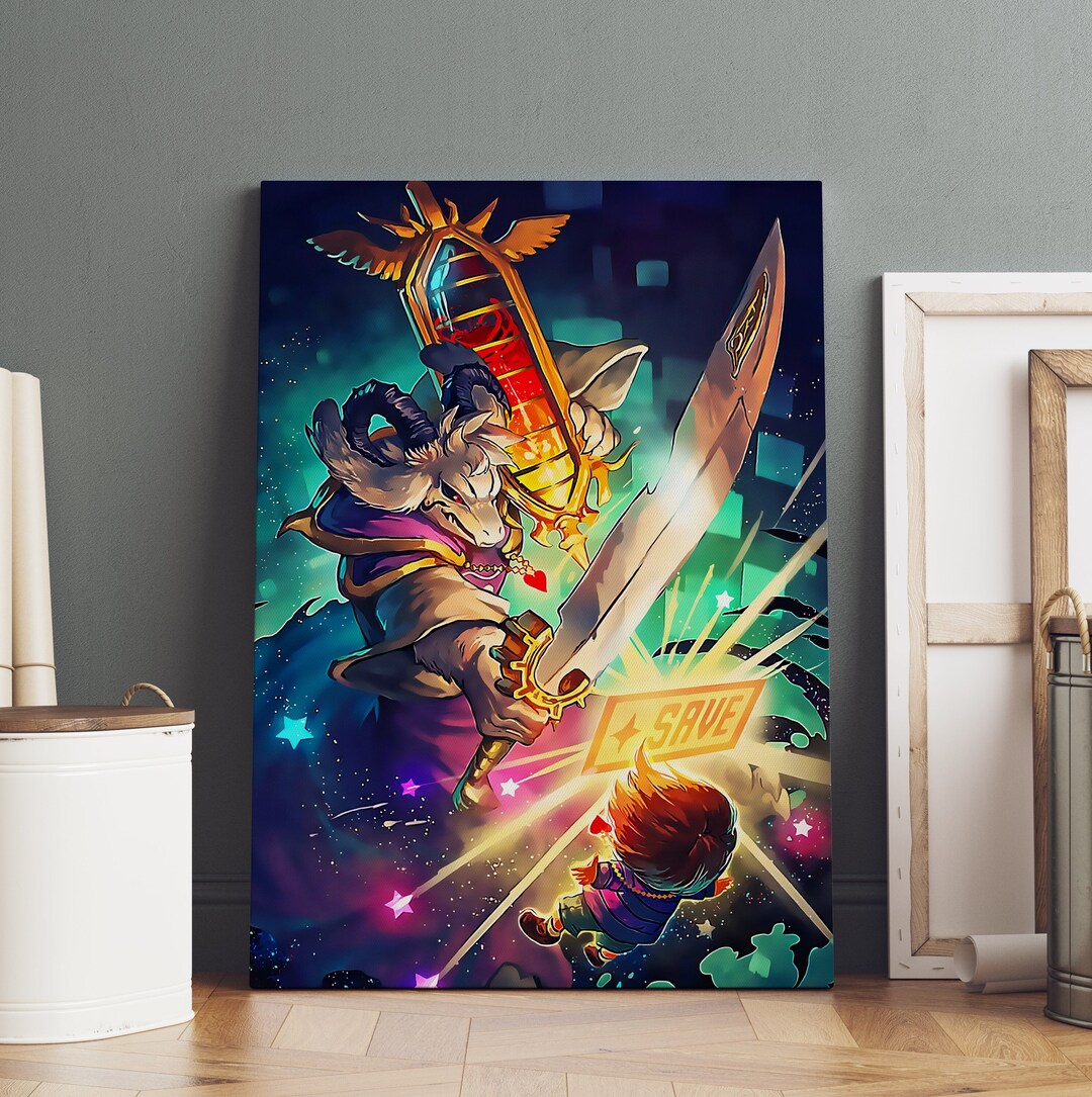 Undertale Poster | Rolled Canvas Print | Gaming Room Gift - Etsy