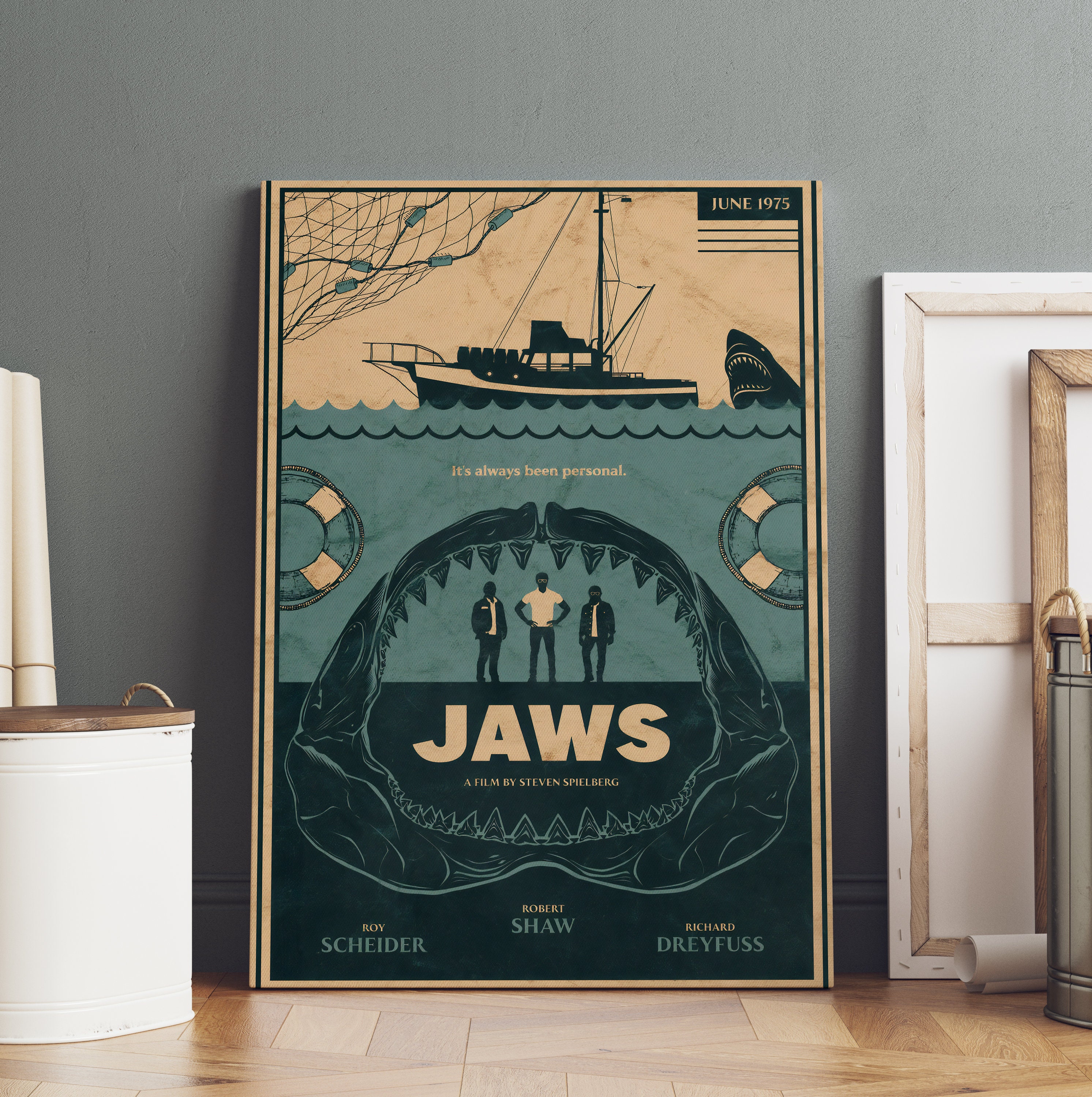 Jaws Poster Jaws Movie Canvas Rolled Canvas Print Movie Room Gift - Etsy